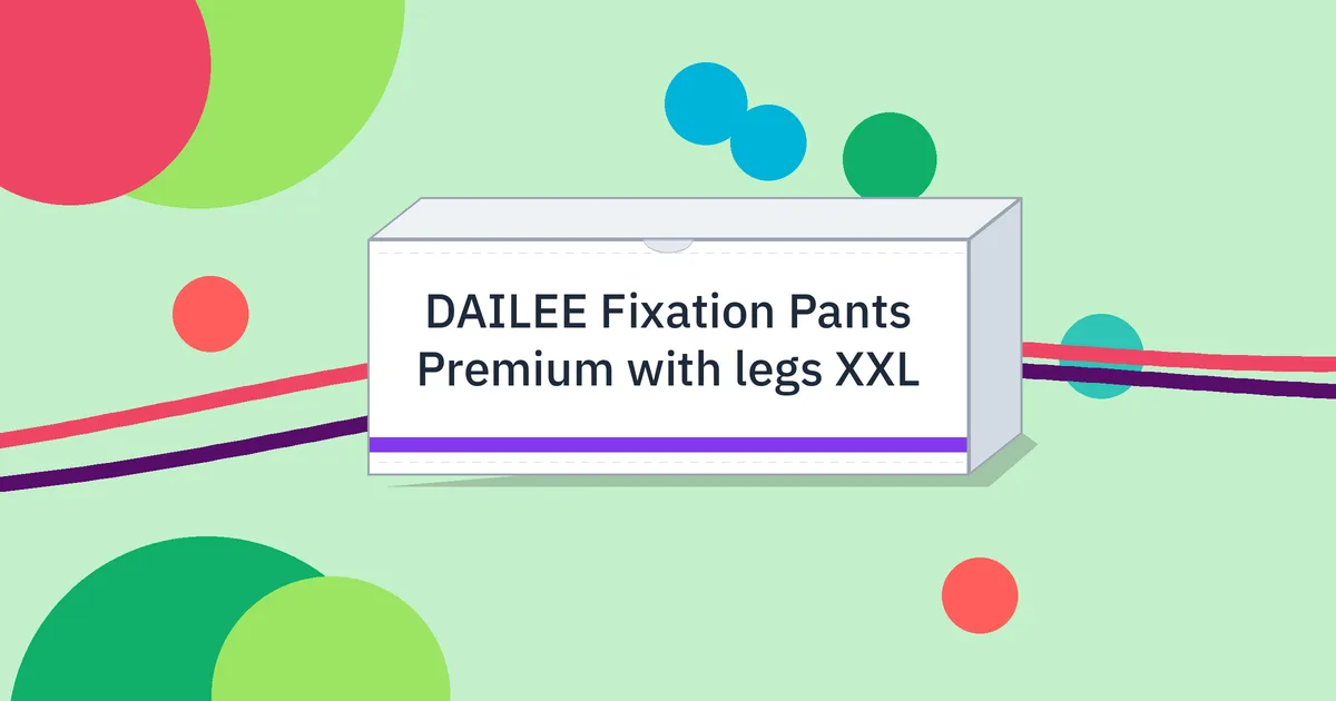 Symbolbild: Packung mit der Aufschrift DAILEE Fixation Pants Premium with legs XXL (PZN 13828410) – Verfügbarkeit und Bezug in Apotheken in Frankfurt am Main