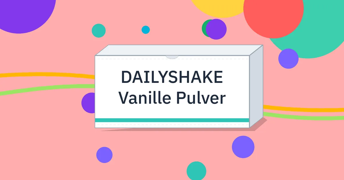 Symbolbild: Packung mit der Aufschrift DAILYSHAKE Vanille Pulver (PZN 12899170) – Verfügbarkeit und Bezug in Apotheken in Frankfurt am Main