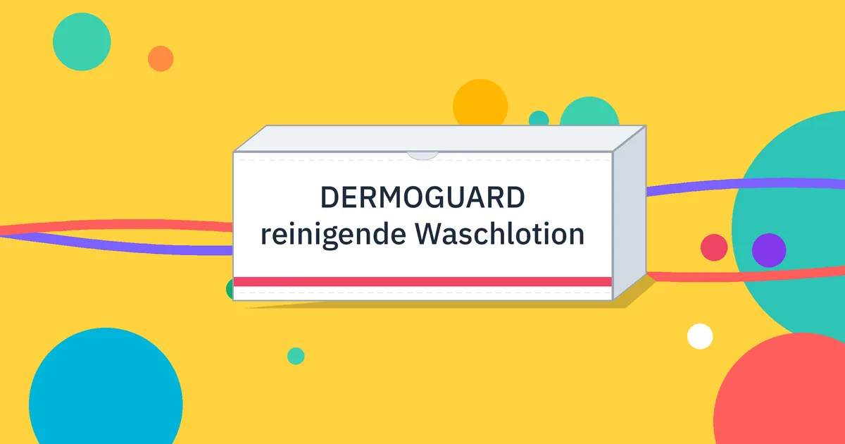 Symbolbild: Packung mit der Aufschrift DERMOGUARD reinigende Waschlotion (PZN 06613904) – Verfügbarkeit und Bezug in Apotheken in Frankfurt am Main