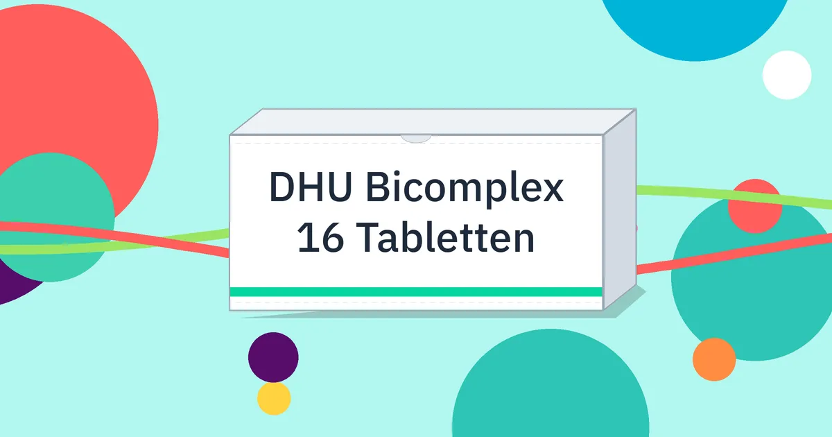 Symbolbild: Packung mit der Aufschrift DHU Bicomplex 16 Tabletten (PZN 16743105) – Verfügbarkeit und Bezug in Apotheken in Frankfurt am Main