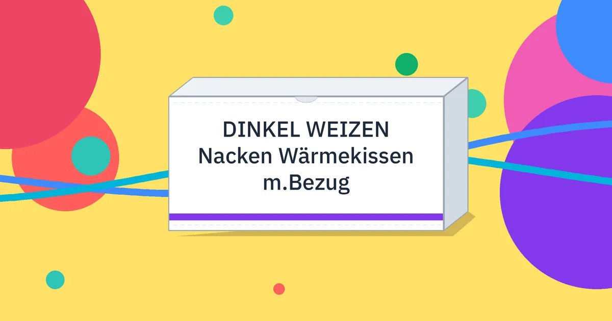Symbolbild: Packung mit der Aufschrift DINKEL WEIZEN Nacken Wärmekissen m.Bezug (PZN 00038994) – Verfügbarkeit und Bezug in Apotheken in Frankfurt am Main