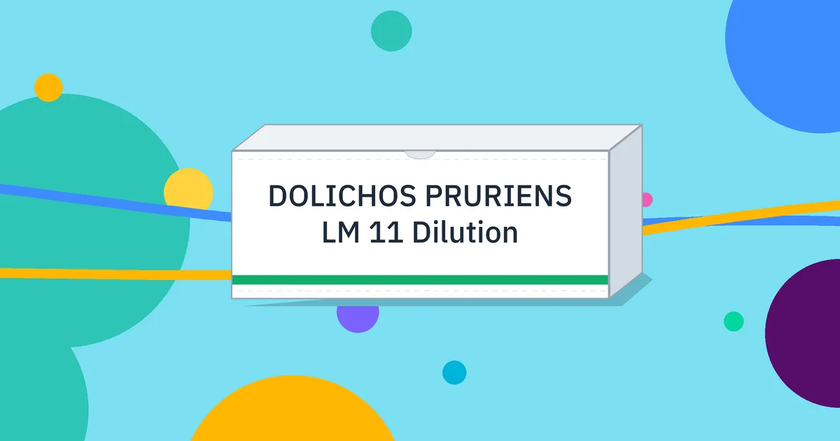 Symbolbild: Packung mit der Aufschrift DOLICHOS PRURIENS LM 11 Dilution (PZN 13466556) – Verfügbarkeit und Bezug in Apotheken in Frankfurt am Main