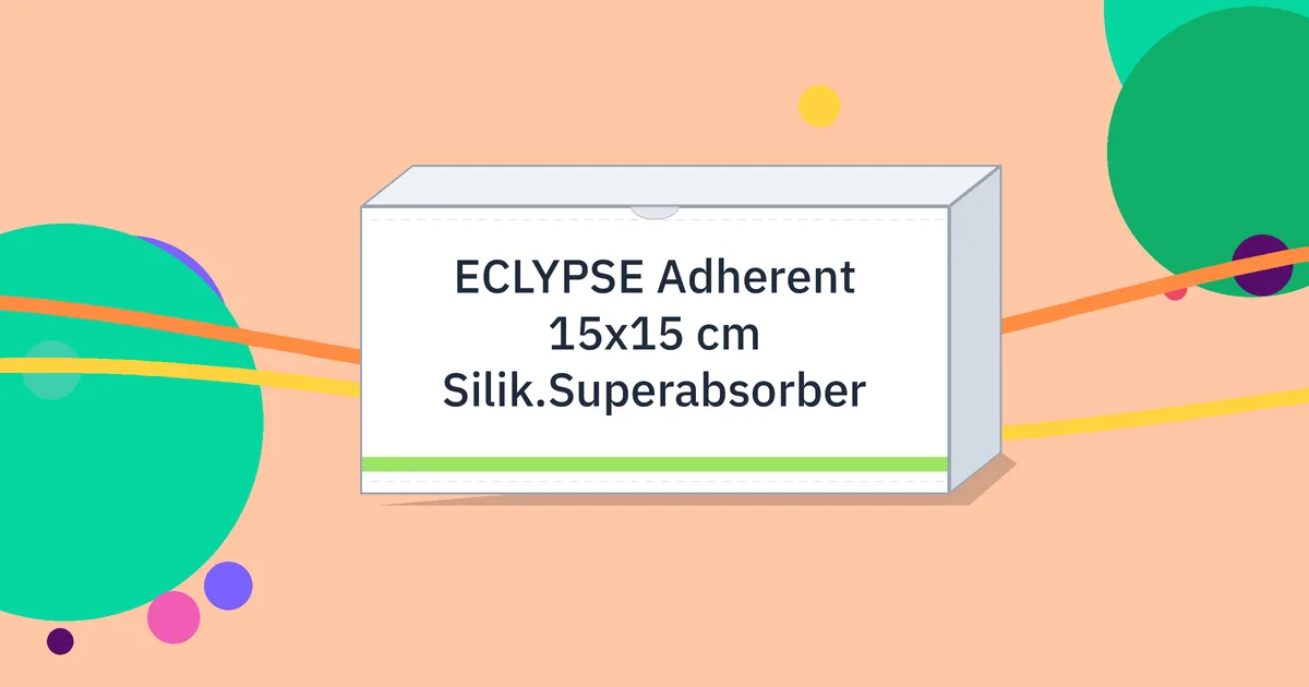Symbolbild: Packung mit der Aufschrift ECLYPSE Adherent 15x15 cm Silik.Superabsorber (PZN 08840403) – Verfügbarkeit und Bezug in Apotheken in Frankfurt am Main