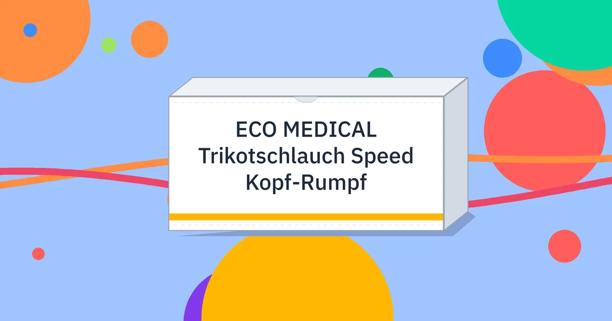 Symbolbild: Packung mit der Aufschrift ECO MEDICAL Trikotschlauch Speed Kopf-Rumpf (PZN 00730595) – Verfügbarkeit und Bezug in Apotheken in Frankfurt am Main