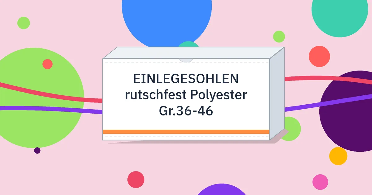 Symbolbild: Packung mit der Aufschrift EINLEGESOHLEN rutschfest Polyester Gr.36-46 (PZN 11025411) – Verfügbarkeit und Bezug in Apotheken in Frankfurt am Main