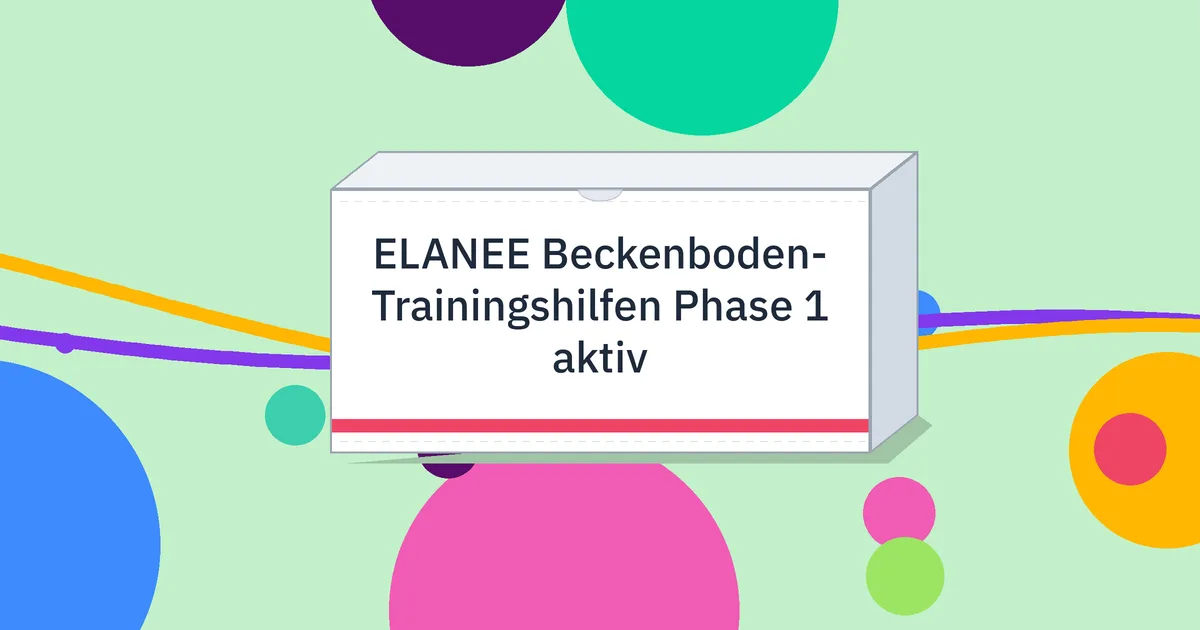 Symbolbild: Packung mit der Aufschrift ELANEE Beckenboden-Trainingshilfen Phase 1 aktiv (PZN 11561931) – Verfügbarkeit und Bezug in Apotheken in Frankfurt am Main