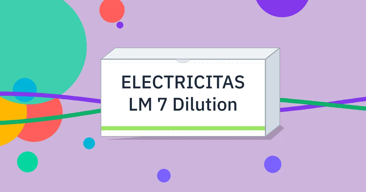 Symbolbild: Packung mit der Aufschrift ELECTRICITAS LM 7 Dilution (PZN 12844329) – Verfügbarkeit und Bezug in Apotheken in Frankfurt am Main
