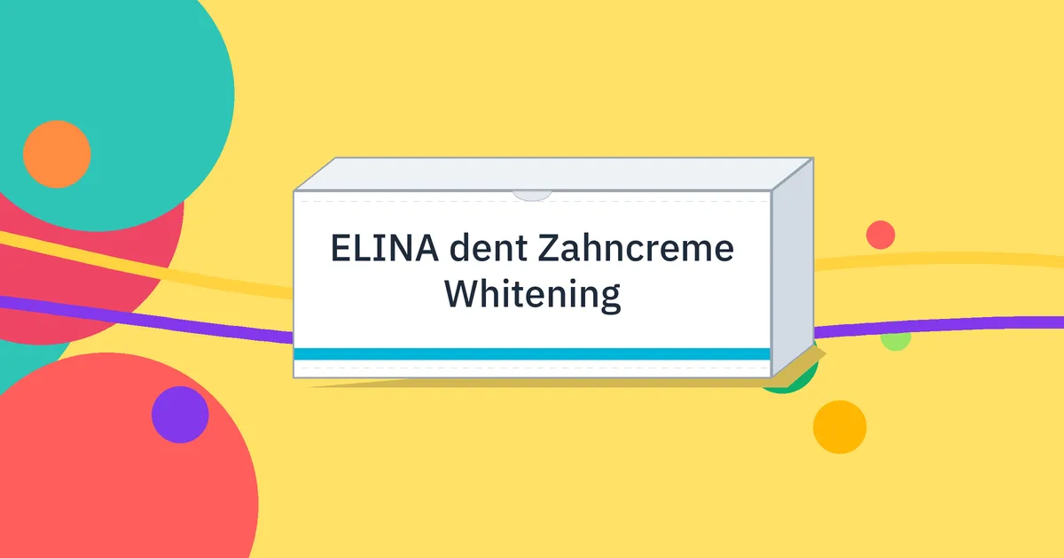 Symbolbild: Packung mit der Aufschrift ELINA dent Zahncreme Whitening (PZN 17455495) – Verfügbarkeit und Bezug in Apotheken in Frankfurt am Main