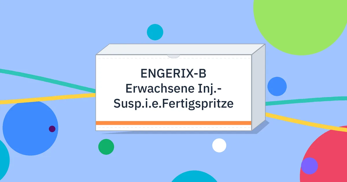 Symbolbild: Packung mit der Aufschrift ENGERIX-B Erwachsene Inj.-Susp.i.e.Fertigspritze (PZN 00667655) – Verfügbarkeit und Bezug in Apotheken in Frankfurt am Main