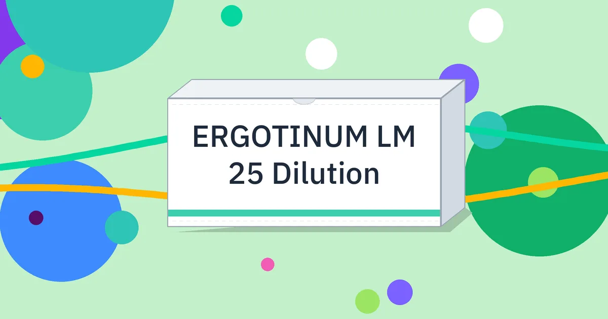 Symbolbild: Packung mit der Aufschrift ERGOTINUM LM 25 Dilution (PZN 13477376) – Verfügbarkeit und Bezug in Apotheken in Frankfurt am Main