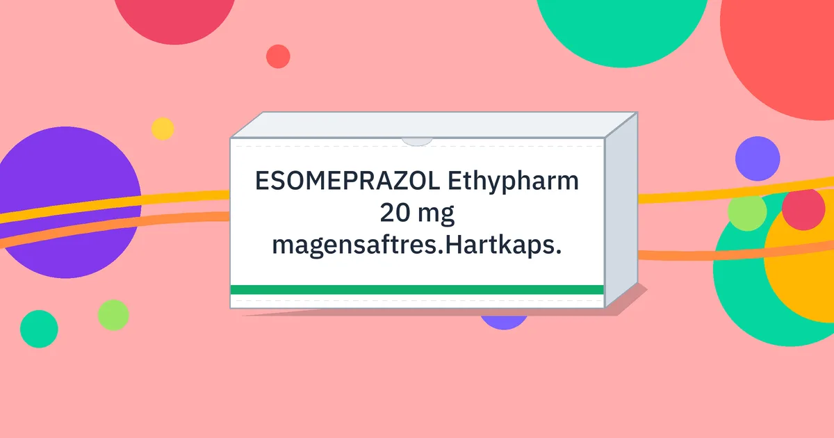 Symbolbild: Packung mit der Aufschrift ESOMEPRAZOL Ethypharm 20 mg magensaftres.Hartkaps. (PZN 11521110) – Verfügbarkeit und Bezug in Apotheken in Frankfurt am Main