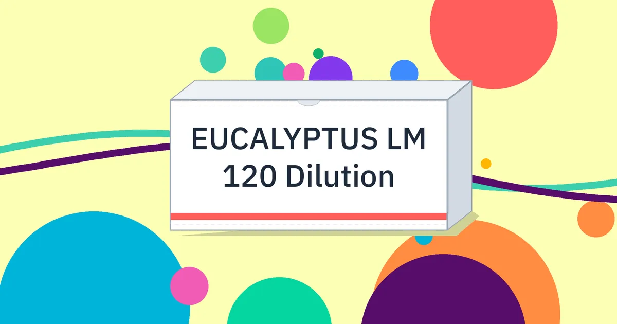 Symbolbild: Packung mit der Aufschrift EUCALYPTUS LM 120 Dilution (PZN 12845636) – Verfügbarkeit und Bezug in Apotheken in Frankfurt am Main