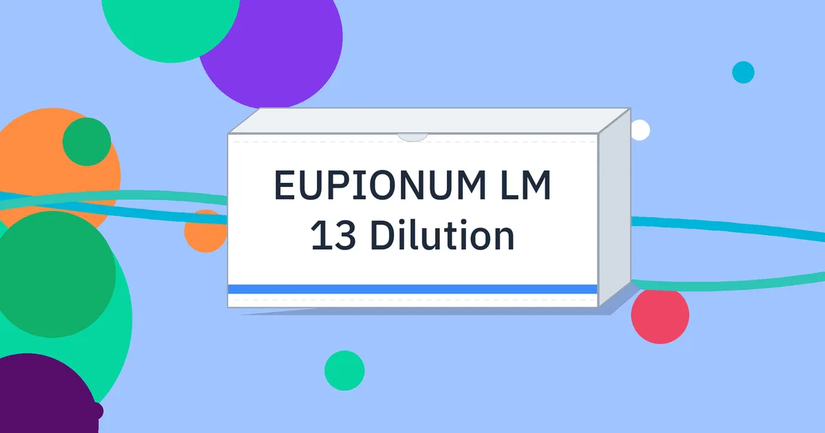 Symbolbild: Packung mit der Aufschrift EUPIONUM LM 13 Dilution (PZN 13483690) – Verfügbarkeit und Bezug in Apotheken in Frankfurt am Main