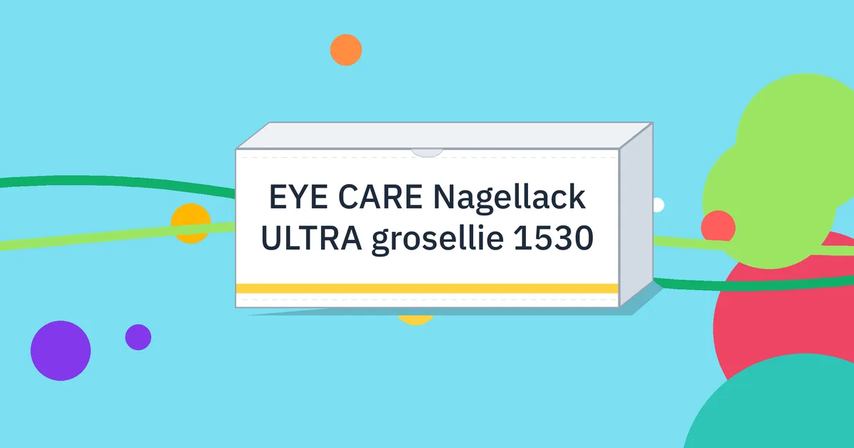 Symbolbild: Packung mit der Aufschrift EYE CARE Nagellack ULTRA grosellie 1530 (PZN 04335306) – Verfügbarkeit und Bezug in Apotheken in Frankfurt am Main