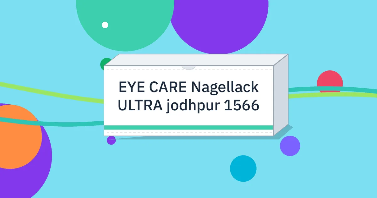 Symbolbild: Packung mit der Aufschrift EYE CARE Nagellack ULTRA jodhpur 1566 (PZN 20582429) – Verfügbarkeit und Bezug in Apotheken in Frankfurt am Main