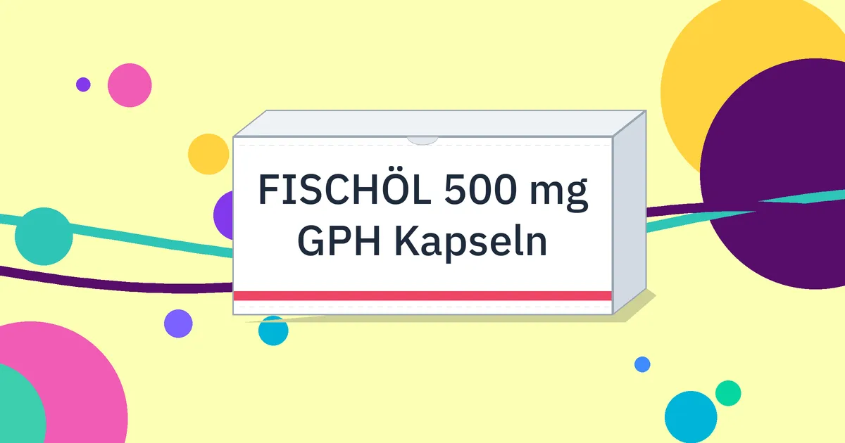 Symbolbild: Packung mit der Aufschrift FISCHÖL 500 mg GPH Kapseln (PZN 09748705) – Verfügbarkeit und Bezug in Apotheken in Frankfurt am Main