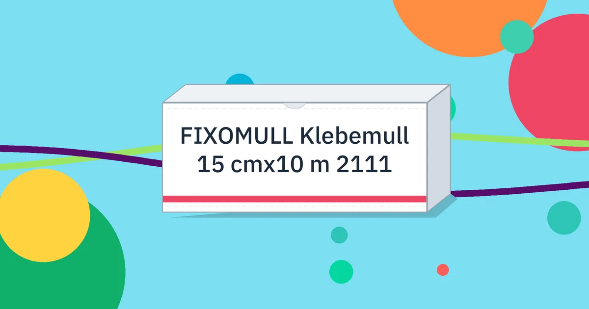 Symbolbild: Packung mit der Aufschrift FIXOMULL Klebemull 15 cmx10 m 2111 (PZN 19168676) – Verfügbarkeit und Bezug in Apotheken in Frankfurt am Main