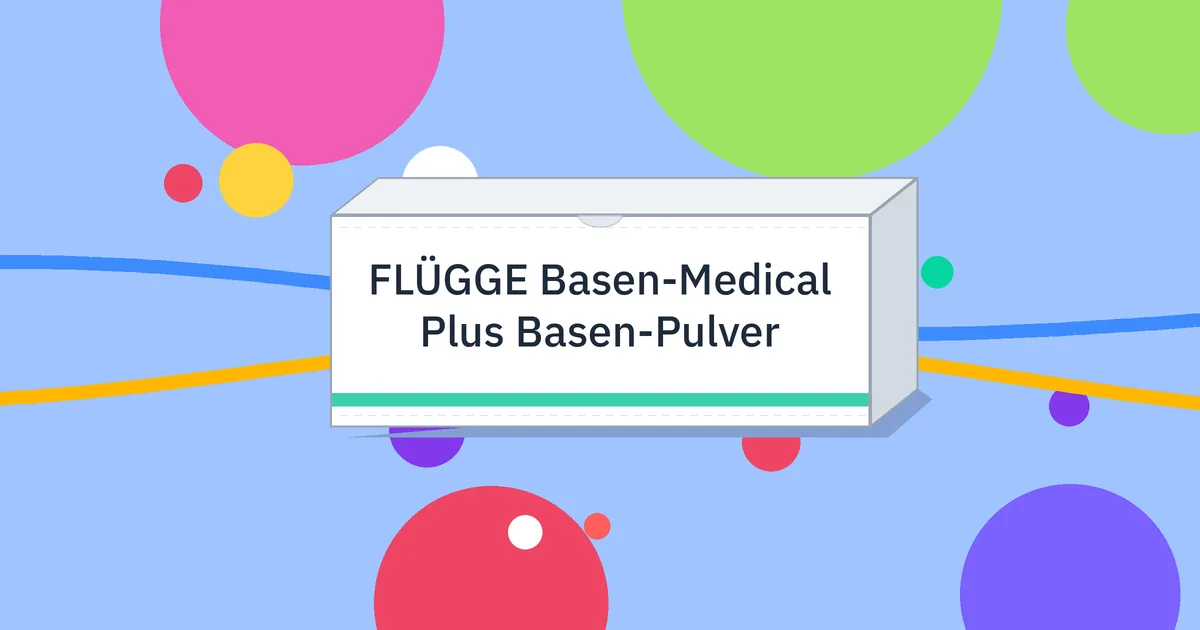 Symbolbild: Packung mit der Aufschrift FLÜGGE Basen-Medical Plus Basen-Pulver (PZN 05458198) – Verfügbarkeit und Bezug in Apotheken in Frankfurt am Main