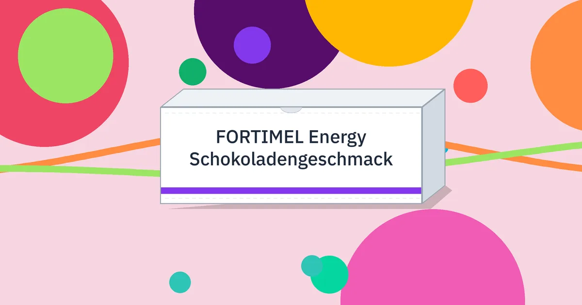 Symbolbild: Packung mit der Aufschrift FORTIMEL Energy Schokoladengeschmack (PZN 00720929) – Verfügbarkeit und Bezug in Apotheken in Frankfurt am Main