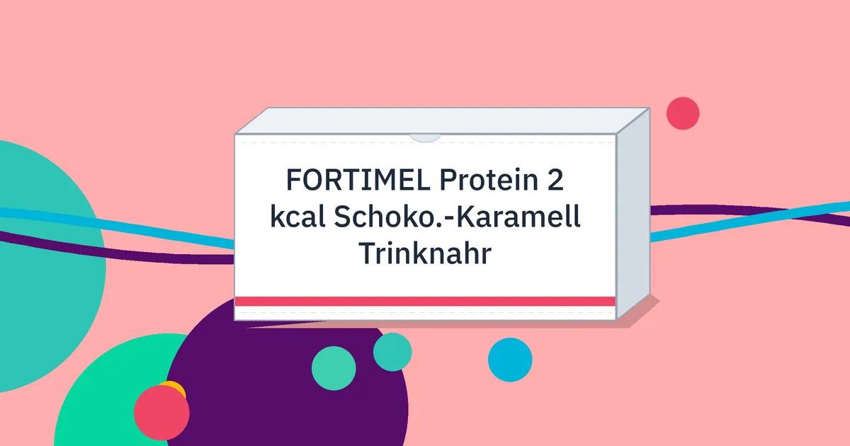 Symbolbild: Packung mit der Aufschrift FORTIMEL Protein 2 kcal Schoko.-Karamell Trinknahr (PZN 19350599) – Verfügbarkeit und Bezug in Apotheken in Frankfurt am Main