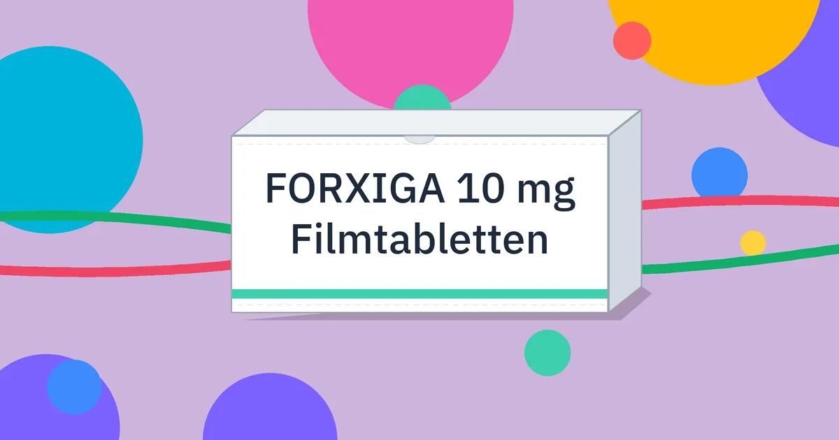 Symbolbild: Packung mit der Aufschrift FORXIGA 10 mg Filmtabletten (PZN 16832694) – Verfügbarkeit und Bezug in Apotheken in Frankfurt am Main