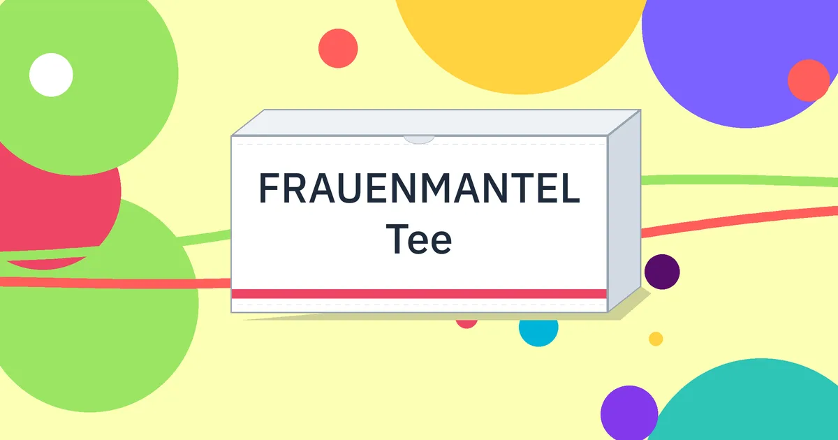 Symbolbild: Packung mit der Aufschrift FRAUENMANTEL Tee (PZN 10093089) – Verfügbarkeit und Bezug in Apotheken in Frankfurt am Main