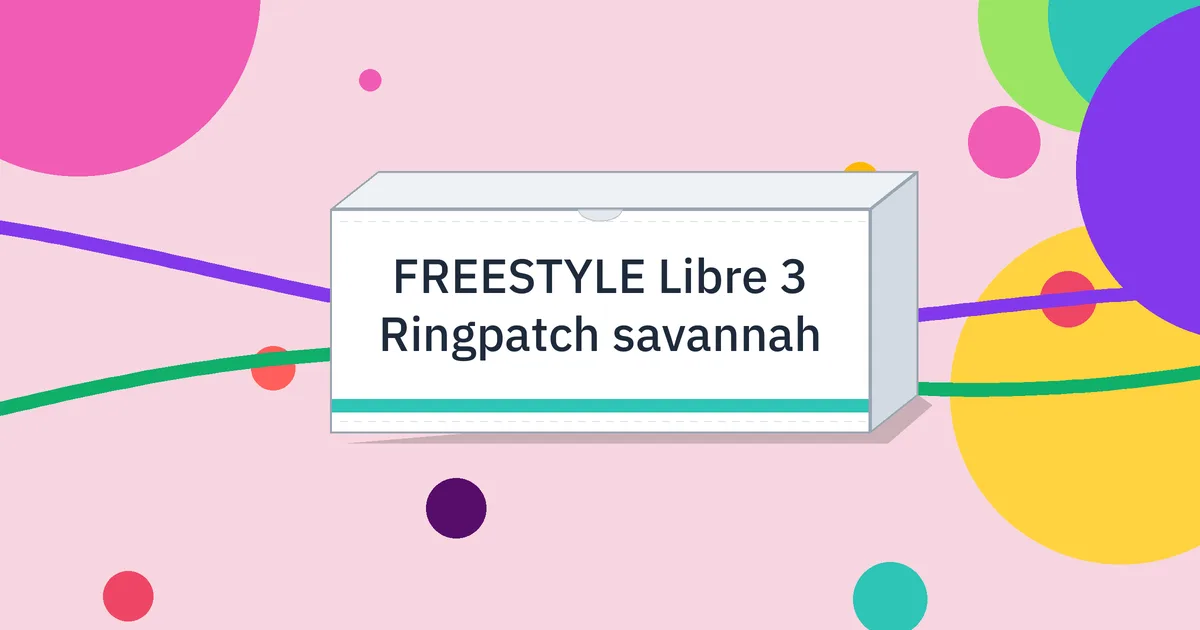 Symbolbild: Packung mit der Aufschrift FREESTYLE Libre 3 Ringpatch savannah (PZN 19866392) – Verfügbarkeit und Bezug in Apotheken in Frankfurt am Main