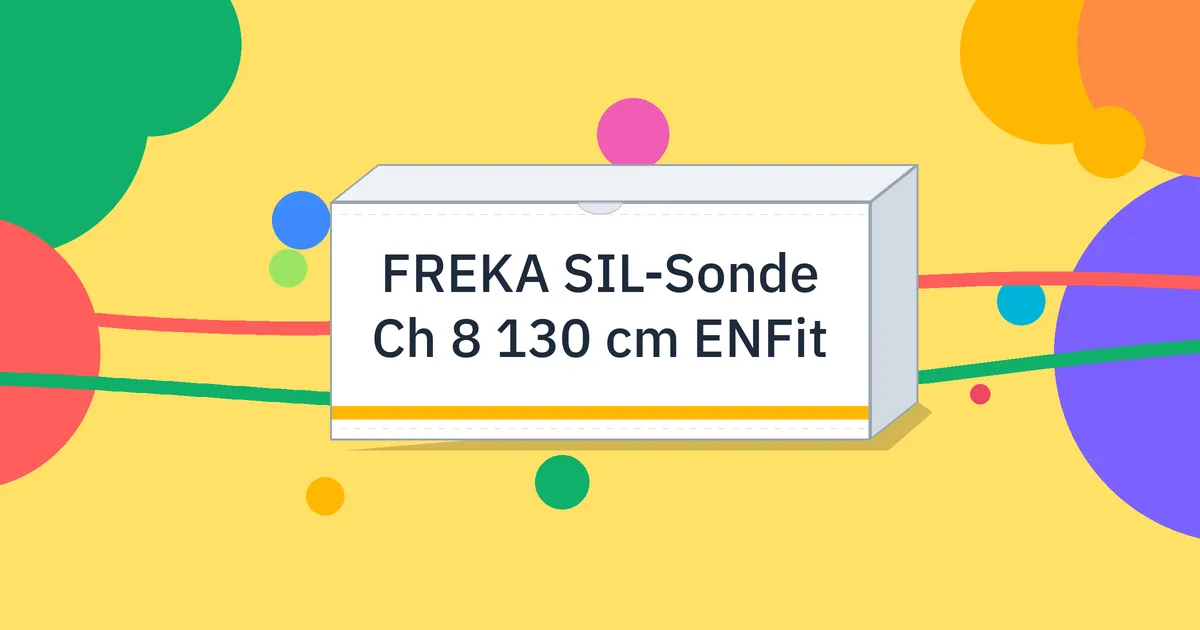 Symbolbild: Packung mit der Aufschrift FREKA SIL-Sonde Ch 8 130 cm ENFit (PZN 11345498) – Verfügbarkeit und Bezug in Apotheken in Frankfurt am Main