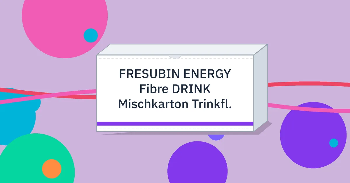Symbolbild: Packung mit der Aufschrift FRESUBIN ENERGY Fibre DRINK Mischkarton Trinkfl. (PZN 18791829) – Verfügbarkeit und Bezug in Apotheken in Frankfurt am Main