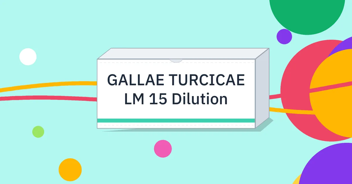 Symbolbild: Packung mit der Aufschrift GALLAE TURCICAE LM 15 Dilution (PZN 13498071) – Verfügbarkeit und Bezug in Apotheken in Frankfurt am Main