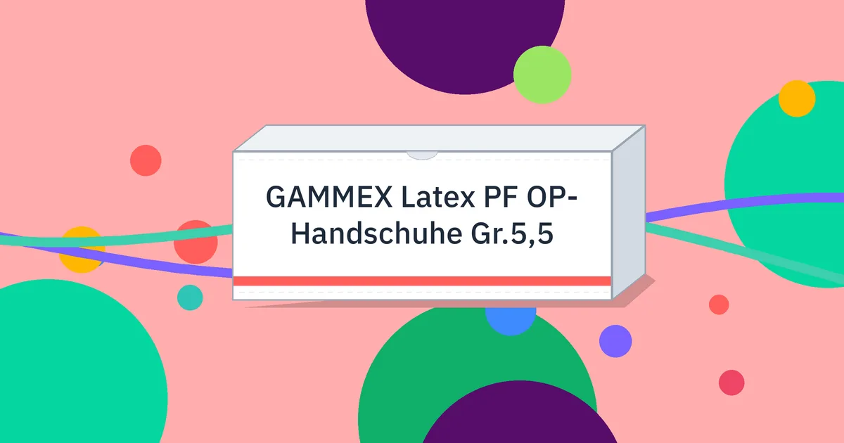 Symbolbild: Packung mit der Aufschrift GAMMEX Latex PF OP-Handschuhe Gr.5,5 (PZN 11237745) – Verfügbarkeit und Bezug in Apotheken in Frankfurt am Main