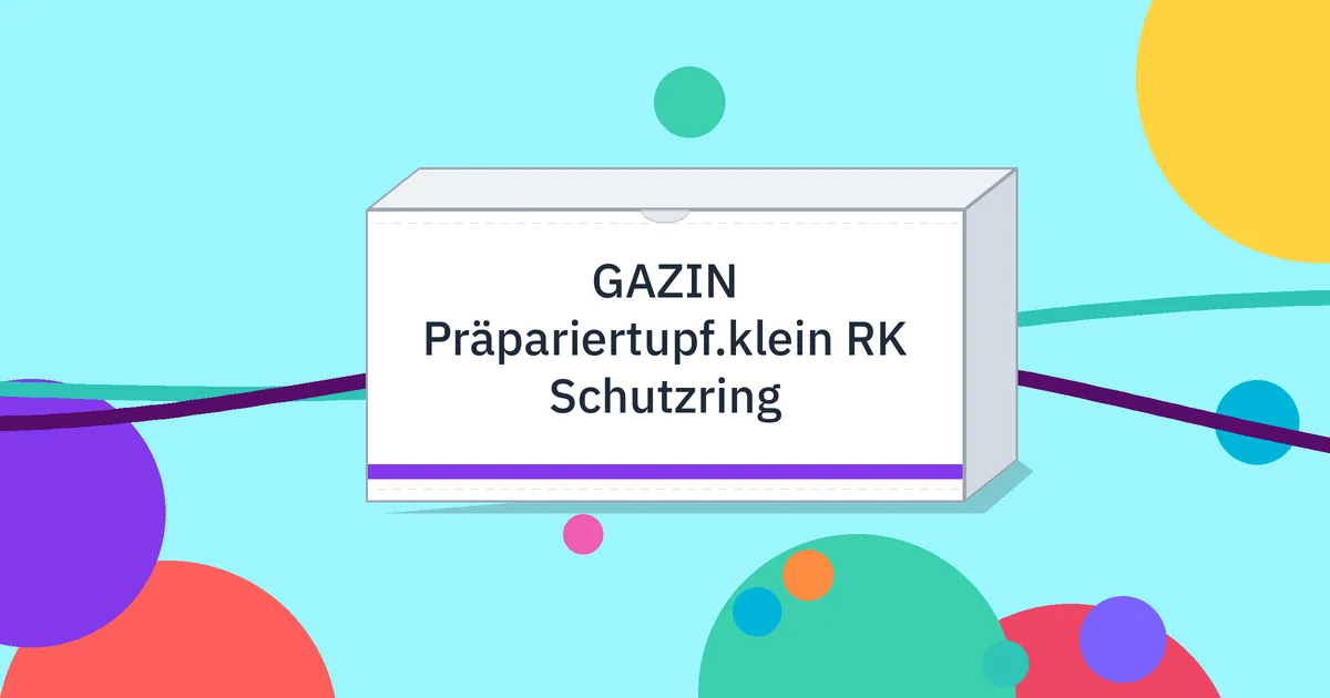 Symbolbild: Packung mit der Aufschrift GAZIN Präpariertupf.klein RK Schutzring (PZN 01461157) – Verfügbarkeit und Bezug in Apotheken in Frankfurt am Main