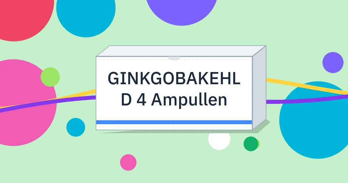 Symbolbild: Packung mit der Aufschrift GINKGOBAKEHL D 4 Ampullen (PZN 04525892) – Verfügbarkeit und Bezug in Apotheken in Frankfurt am Main