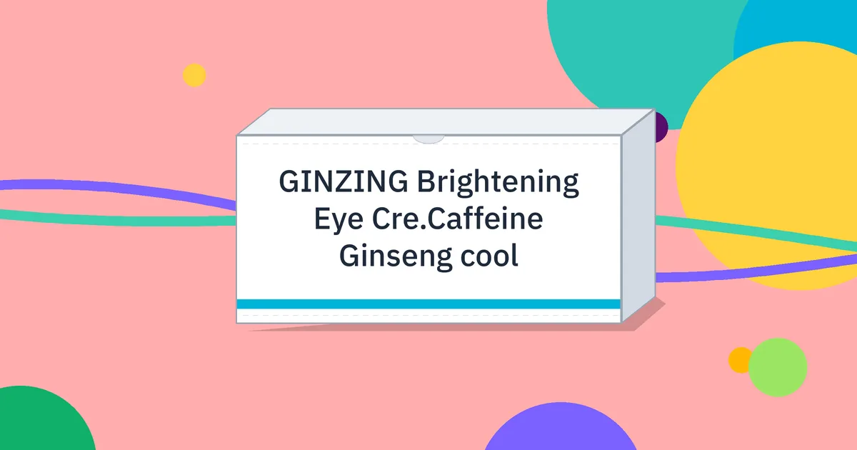 Symbolbild: Packung mit der Aufschrift GINZING Brightening Eye Cre.Caffeine Ginseng cool (PZN 19824117) – Verfügbarkeit und Bezug in Apotheken in Frankfurt am Main