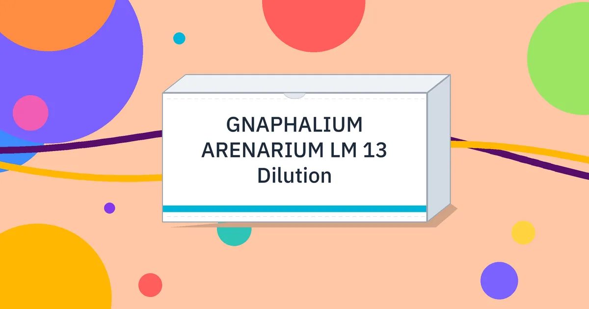 Symbolbild: Packung mit der Aufschrift GNAPHALIUM ARENARIUM LM 13 Dilution (PZN 13544664) – Verfügbarkeit und Bezug in Apotheken in Frankfurt am Main
