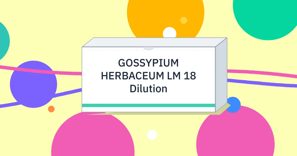 Symbolbild: Packung mit der Aufschrift GOSSYPIUM HERBACEUM LM 18 Dilution (PZN 13545669) – Verfügbarkeit und Bezug in Apotheken in Frankfurt am Main