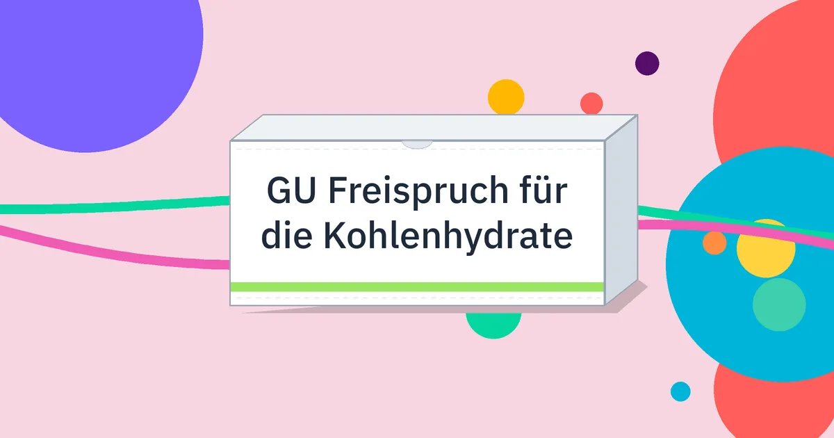 Symbolbild: Packung mit der Aufschrift GU Freispruch für die Kohlenhydrate (PZN 17963719) – Verfügbarkeit und Bezug in Apotheken in Frankfurt am Main
