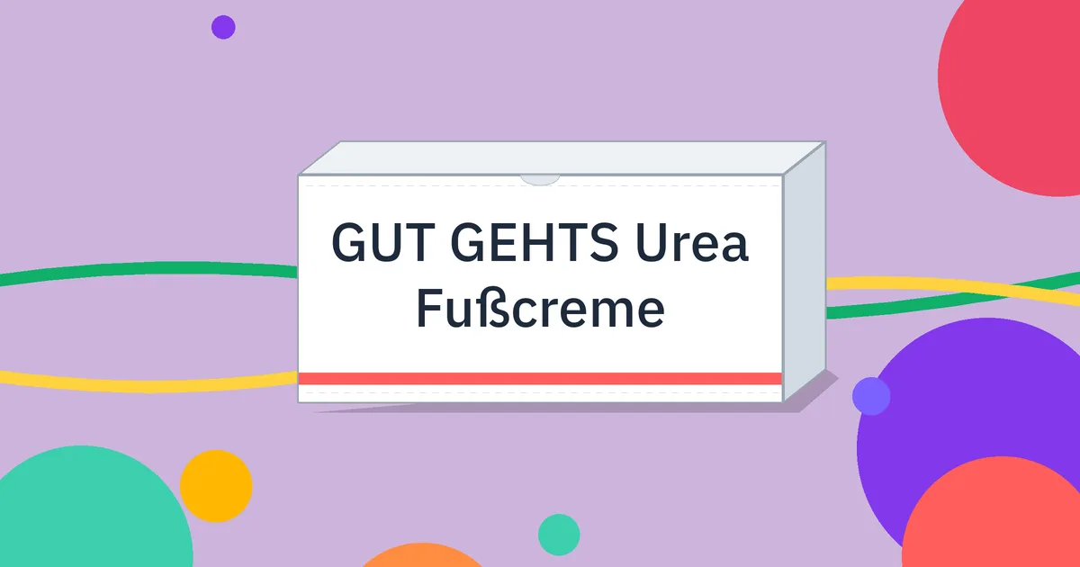 Symbolbild: Packung mit der Aufschrift GUT GEHTS Urea Fußcreme (PZN 17435825) – Verfügbarkeit und Bezug in Apotheken in Frankfurt am Main