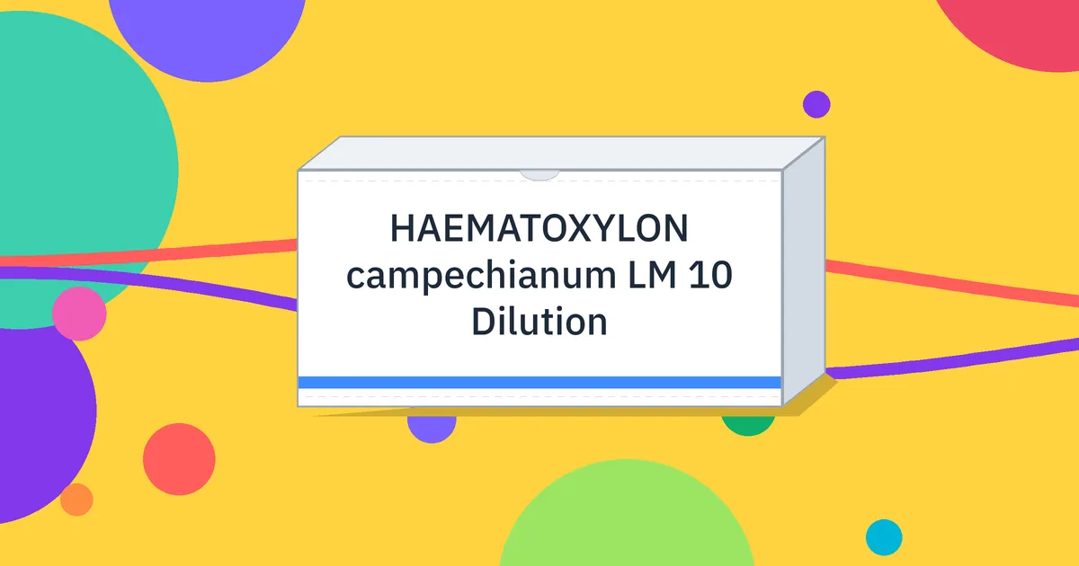 Symbolbild: Packung mit der Aufschrift HAEMATOXYLON campechianum LM 10 Dilution (PZN 13549294) – Verfügbarkeit und Bezug in Apotheken in Frankfurt am Main