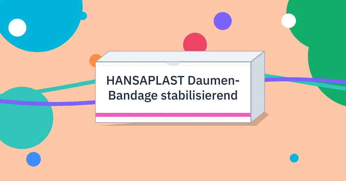 Symbolbild: Packung mit der Aufschrift HANSAPLAST Daumen-Bandage stabilisierend (PZN 19367861) – Verfügbarkeit und Bezug in Apotheken in Frankfurt am Main