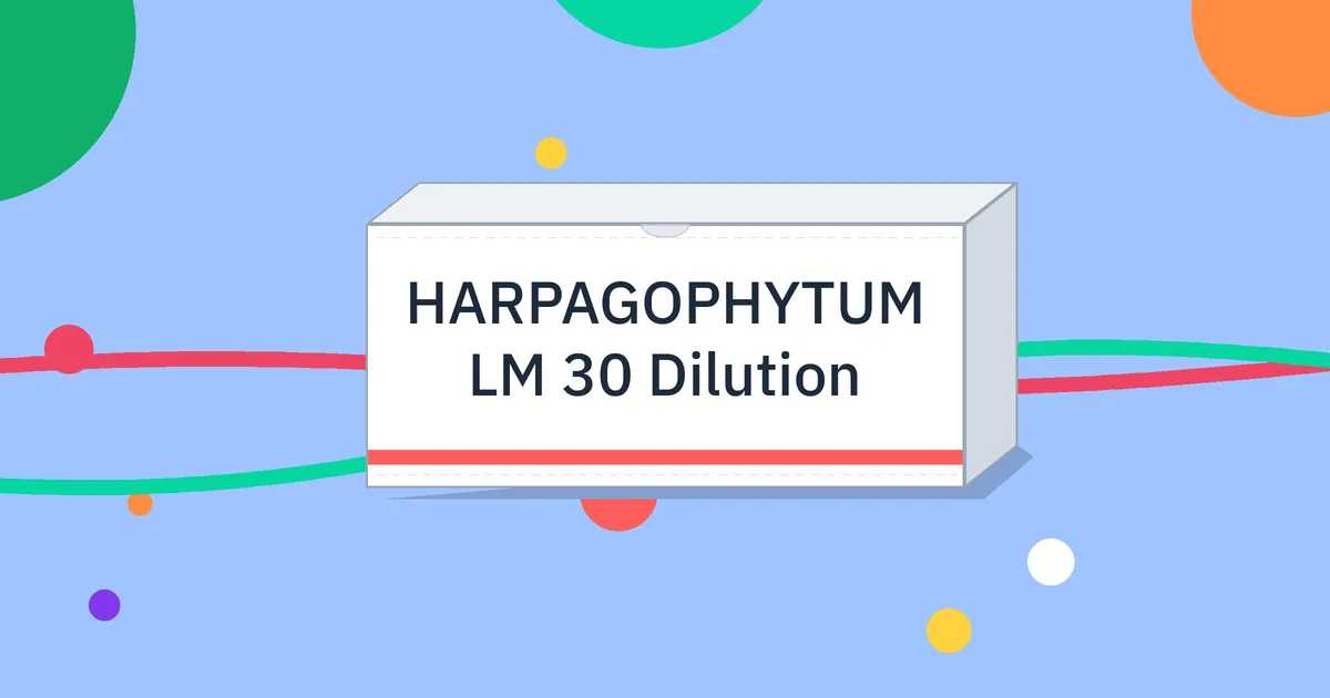 Symbolbild: Packung mit der Aufschrift HARPAGOPHYTUM LM 30 Dilution (PZN 13550908) – Verfügbarkeit und Bezug in Apotheken in Frankfurt am Main