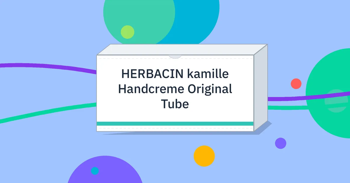 Symbolbild: Packung mit der Aufschrift HERBACIN kamille Handcreme Original Tube (PZN 10345013) – Verfügbarkeit und Bezug in Apotheken in Frankfurt am Main