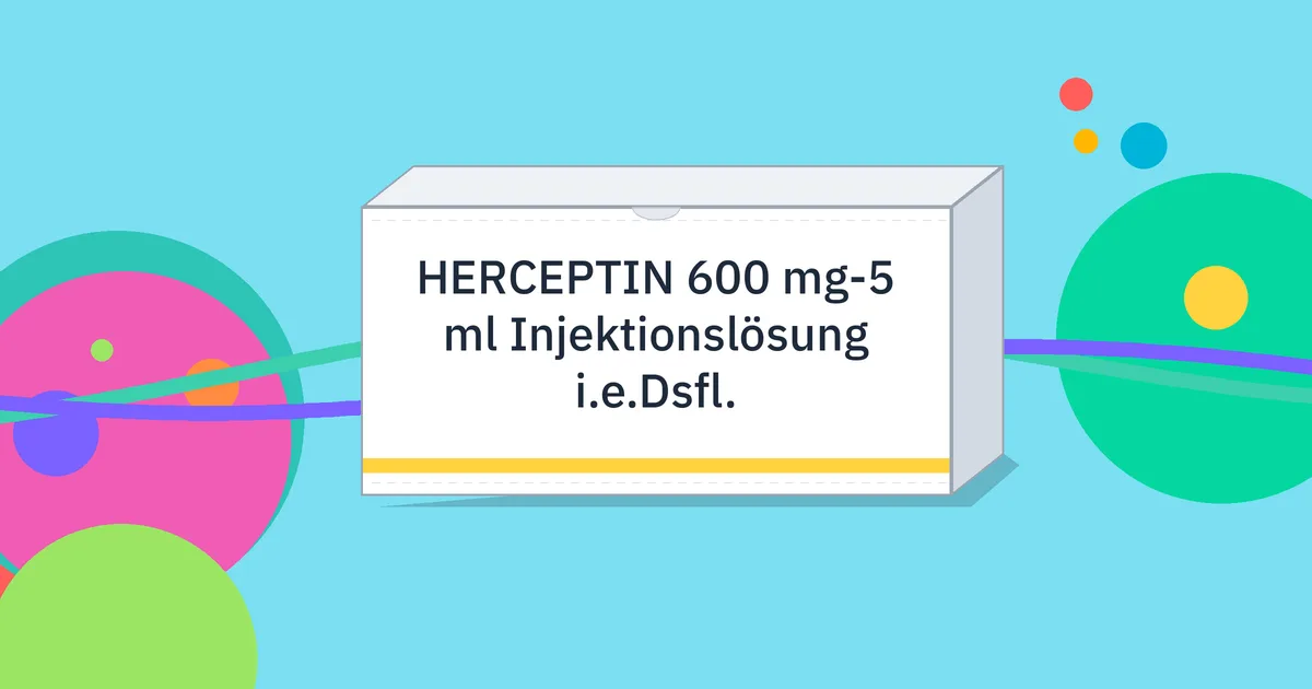 Symbolbild: Packung mit der Aufschrift HERCEPTIN 600 mg-5 ml Injektionslösung i.e.Dsfl. (PZN 10816760) – Verfügbarkeit und Bezug in Apotheken in Frankfurt am Main