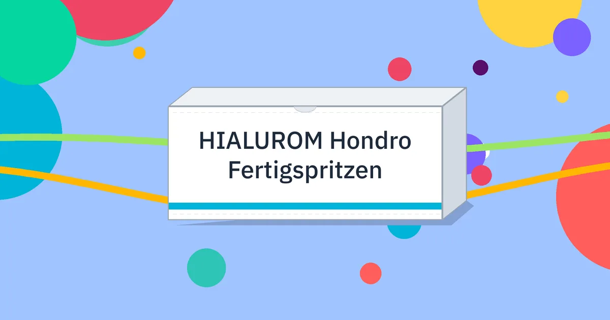 Symbolbild: Packung mit der Aufschrift HIALUROM Hondro Fertigspritzen (PZN 12552271) – Verfügbarkeit und Bezug in Apotheken in Frankfurt am Main