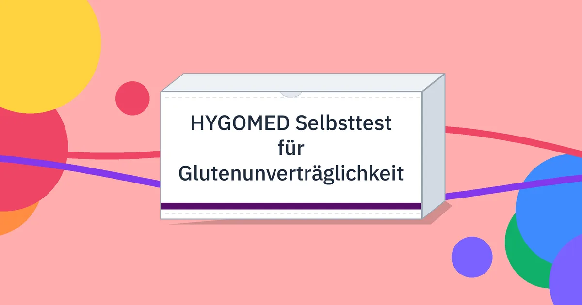 Symbolbild: Packung mit der Aufschrift HYGOMED Selbsttest für Glutenunverträglichkeit (PZN 20306451) – Verfügbarkeit und Bezug in Apotheken in Frankfurt am Main