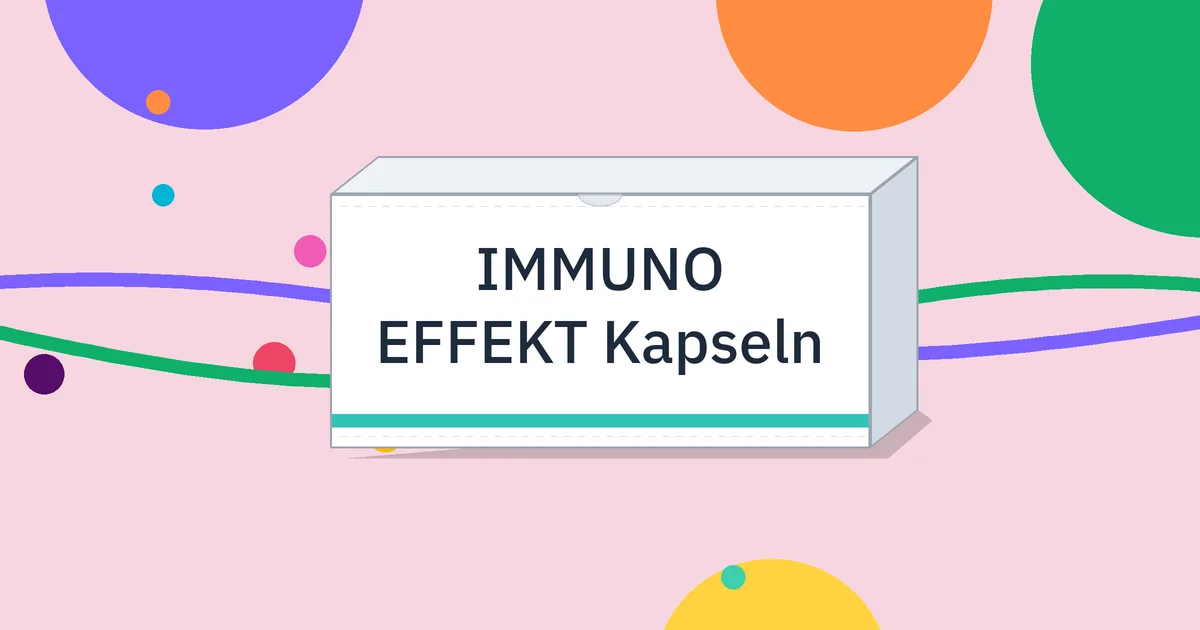 Symbolbild: Packung mit der Aufschrift IMMUNO EFFEKT Kapseln (PZN 06572111) – Verfügbarkeit und Bezug in Apotheken in Frankfurt am Main