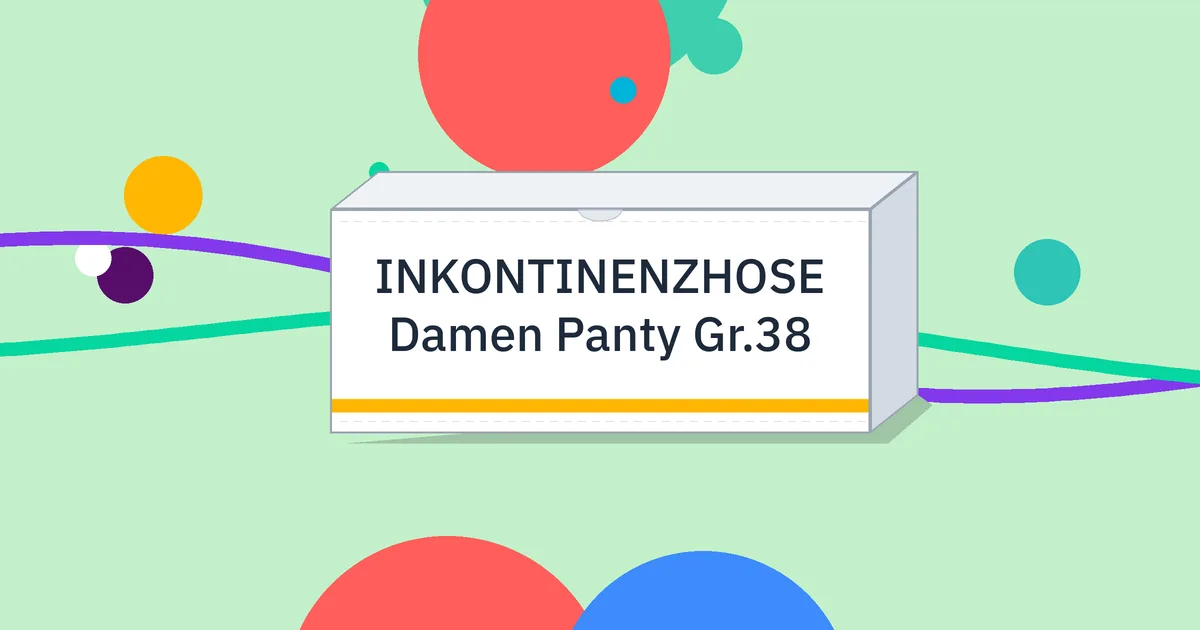 Symbolbild: Packung mit der Aufschrift INKONTINENZHOSE Damen Panty Gr.38 (PZN 02450144) – Verfügbarkeit und Bezug in Apotheken in Frankfurt am Main