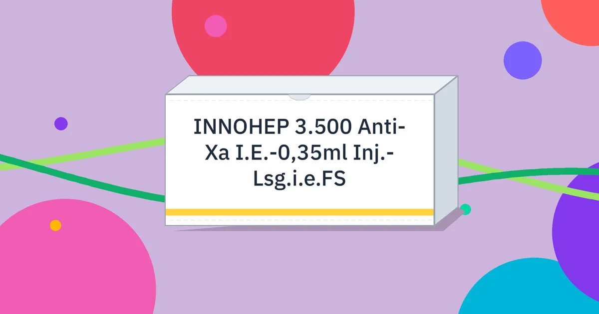 Symbolbild: Packung mit der Aufschrift INNOHEP 3.500 Anti-Xa I.E.-0,35ml Inj.-Lsg.i.e.FS (PZN 17934178) – Verfügbarkeit und Bezug in Apotheken in Frankfurt am Main
