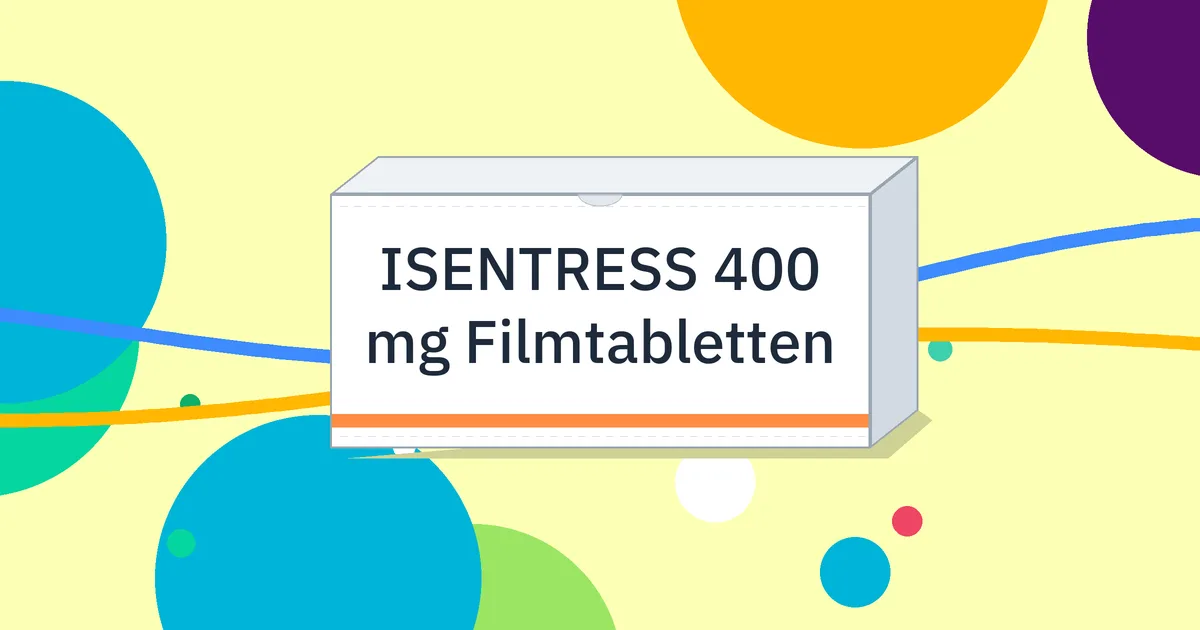 Symbolbild: Packung mit der Aufschrift ISENTRESS 400 mg Filmtabletten (PZN 15584627) – Verfügbarkeit und Bezug in Apotheken in Frankfurt am Main