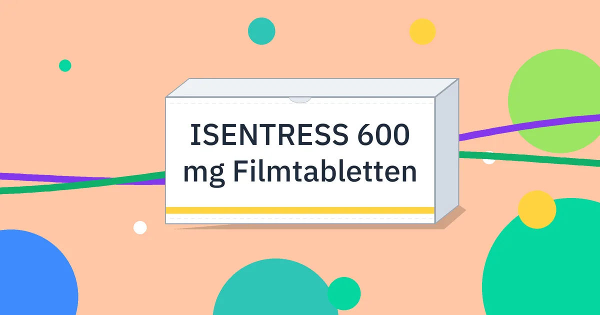 Symbolbild: Packung mit der Aufschrift ISENTRESS 600 mg Filmtabletten (PZN 16357537) – Verfügbarkeit und Bezug in Apotheken in Frankfurt am Main